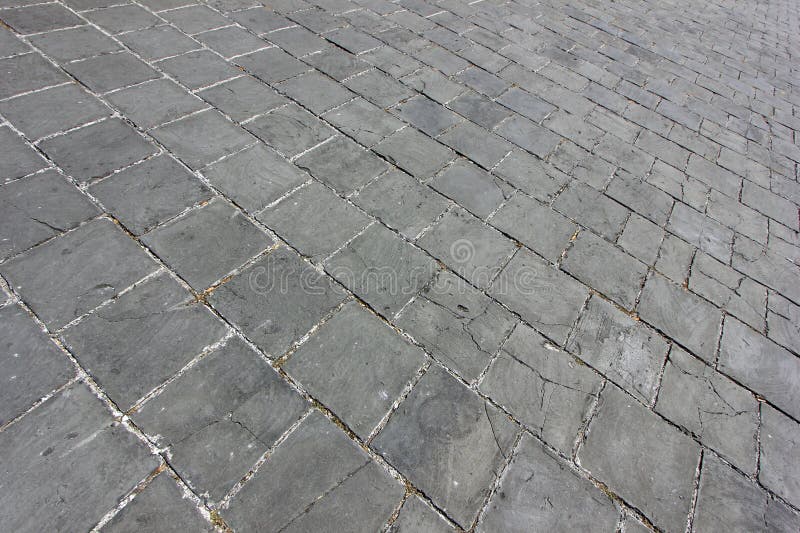 Gray Brick Build by Laying Bricks or Stones on the Ground Stock Photo ...