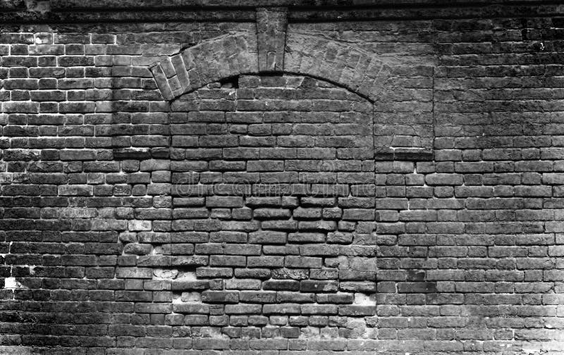 Gray Brick-lined Window in Old Brick Wall Texture Background,grunge ...