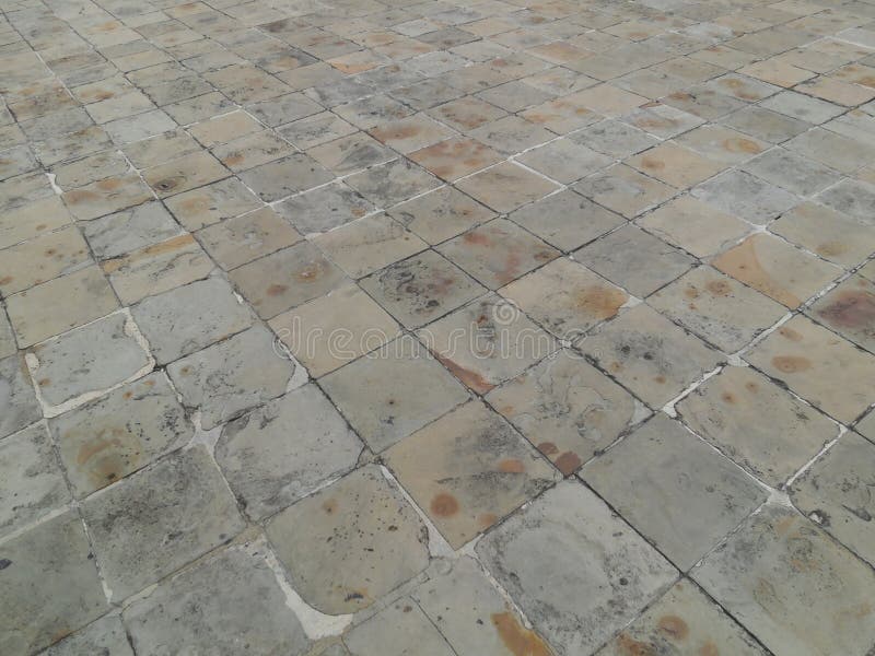 Gray Brick Pathway in a Small Park Stock Image - Image of nature ...