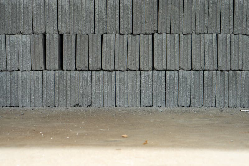 Gray Brick Wall for Construction Stock Photo - Image of masonry, gray ...