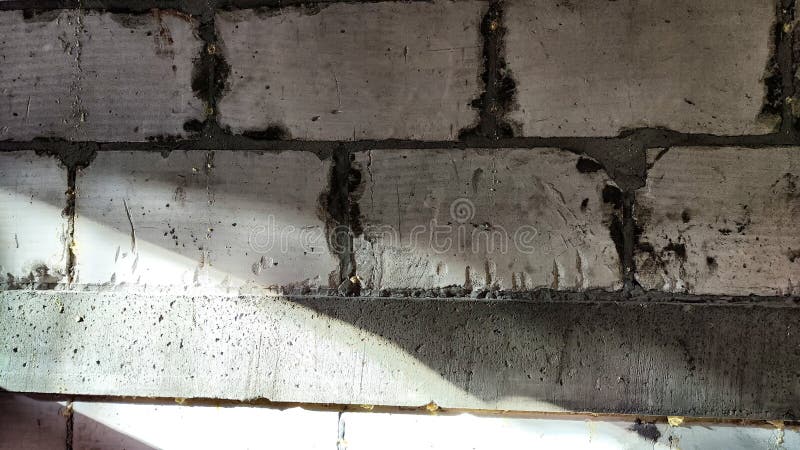 Gray Brick Wall with Light Beam and Shadow Texture. Abstract Background ...