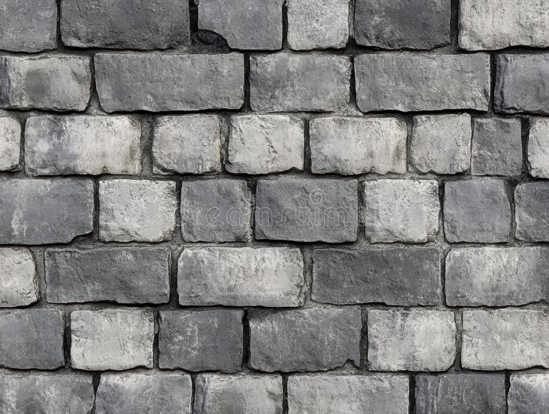 Gray Brick Wall Texture - Seamless Pattern Stock Image - Image of ...