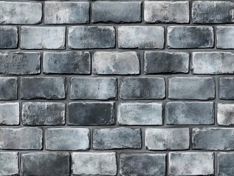 Gray Brick Wall Texture Seamless Pattern Background Stock Image - Image ...