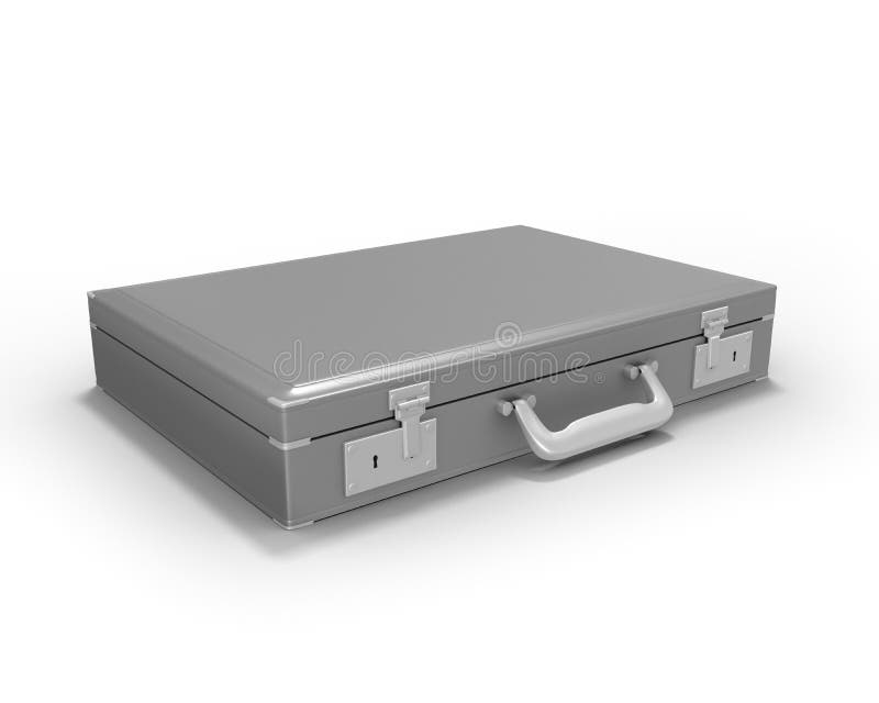 Gray briefcase closed stock illustration. Illustration of corporate ...