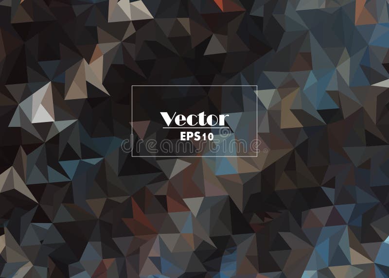 Gray Brown Blue Digital Abstract Vector Image Stylized from Triangles ...