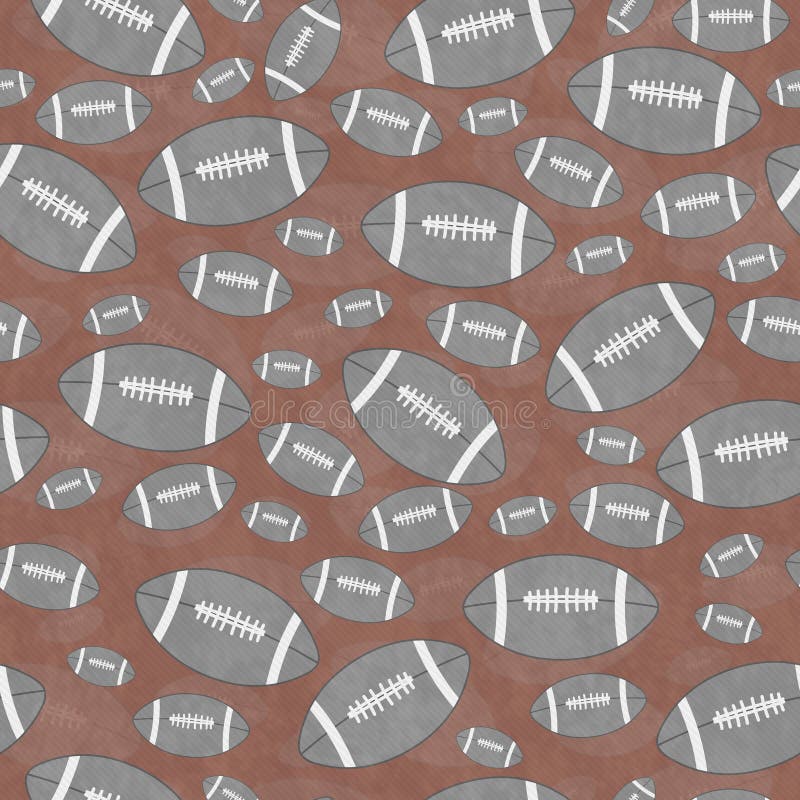 Gray and Brown Football Tile Pattern Repeat Background Stock ...