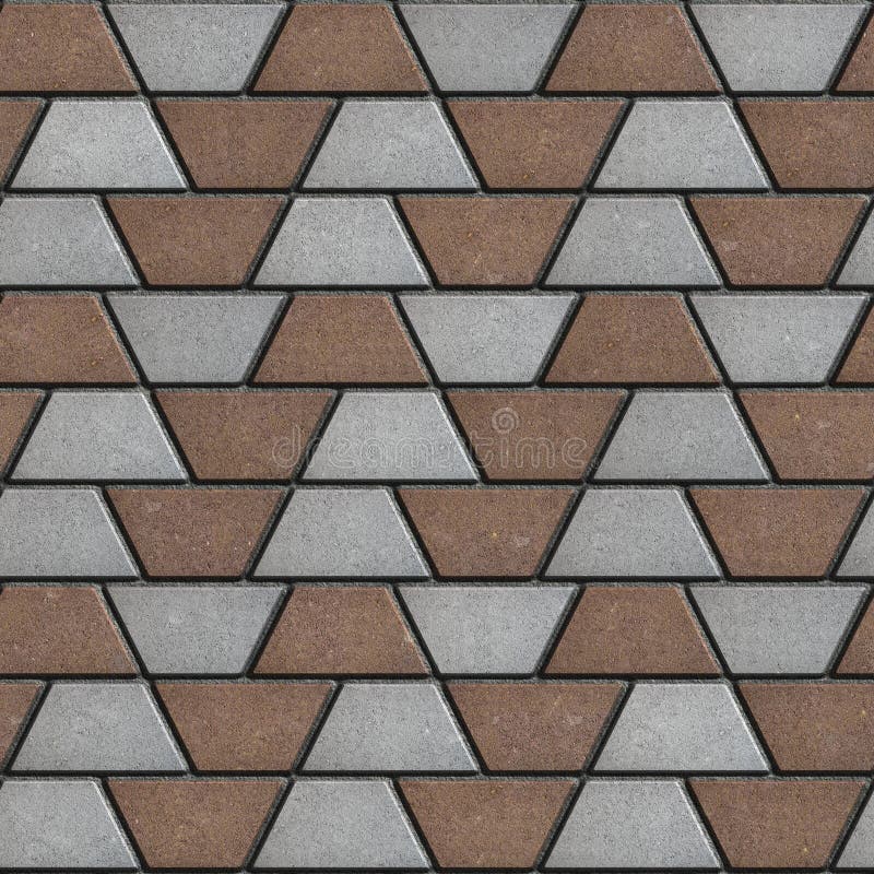 Gray-Brown Paving Slabs in the Form Trapezoids Stock Image - Image of ...
