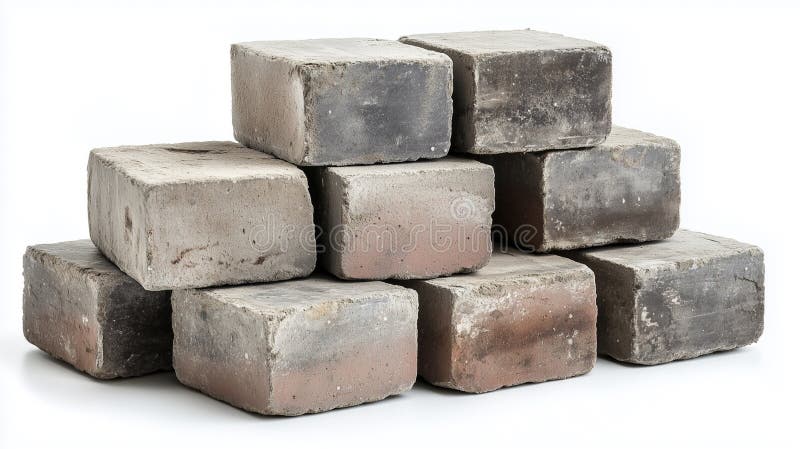 Gray and Brown Rectangular Paving Stones on White Background AI ...