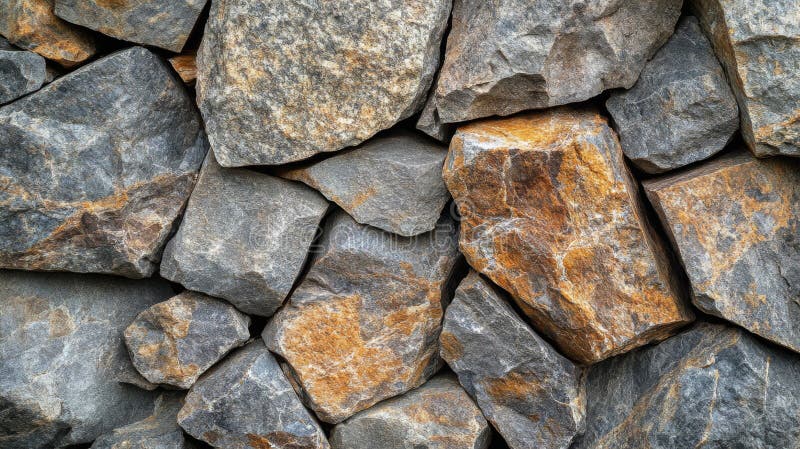 Gray and Brown Rough Stone Wall Texture Stock Illustration ...
