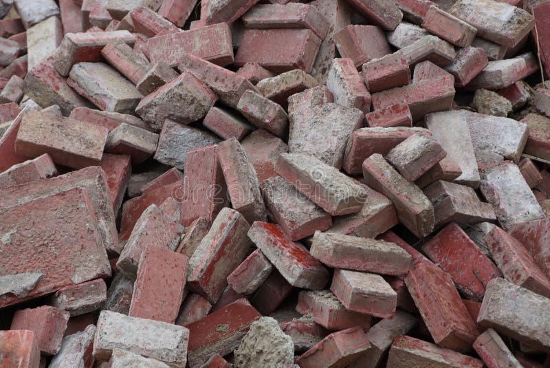 A Pile of Garbage from Pieces of Bricks and Full White Bags Stock Photo ...