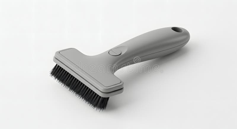 Gray Brush with Black Bristles Isolated on White Background Stock ...