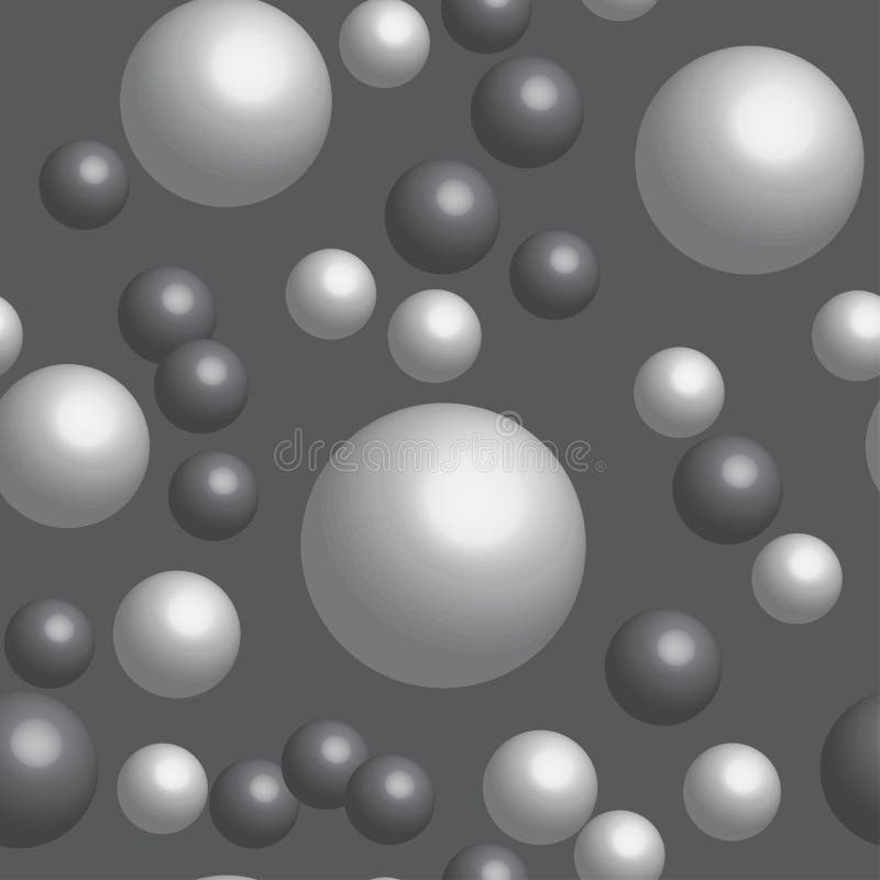 Gray Bubbles on Black Seamless Pattern Stock Vector - Illustration of ...