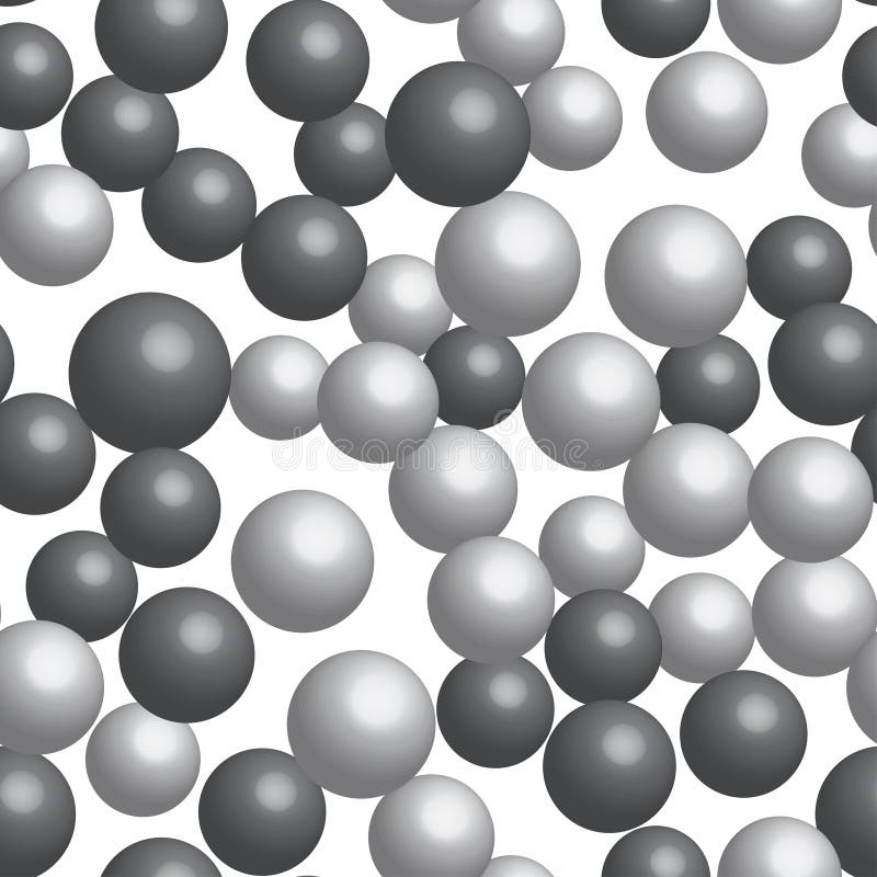 Gray Bubbles on Black Seamless Pattern Stock Vector - Illustration of ...