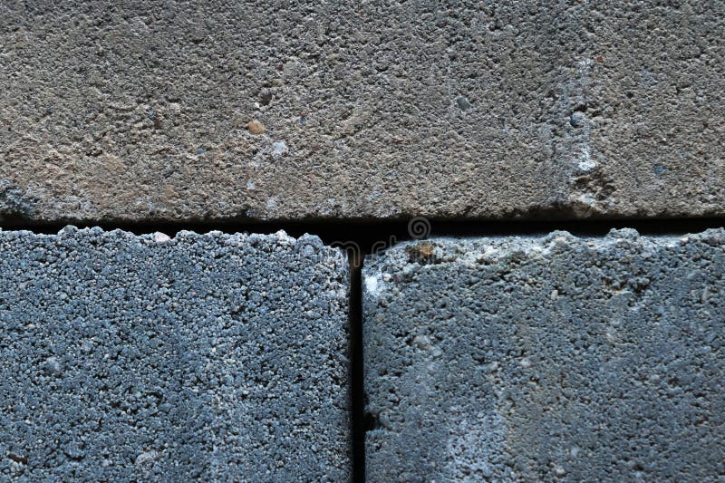Gray Building Cinder Blocks Made of Cement Stacked Close-up Background ...