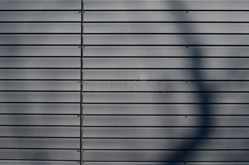 Gray Building is Lined with Square Panels. Metal Sheet Wall Cladding ...