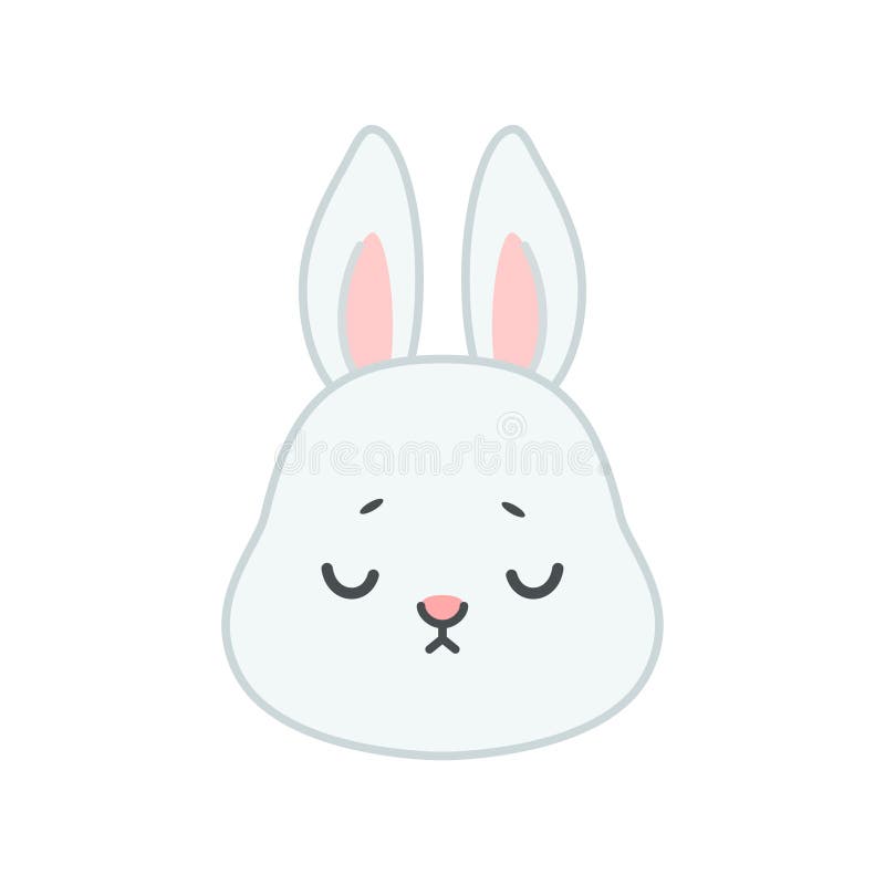 Little Grey Baby Bunny Emoji Stock Illustrations – 30 Little Grey Baby ...