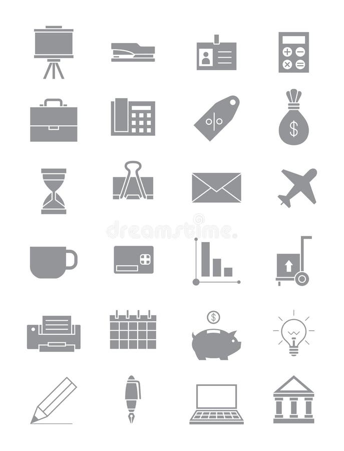 Set of gray business icons stock vector. Illustration of symbol - 68795613