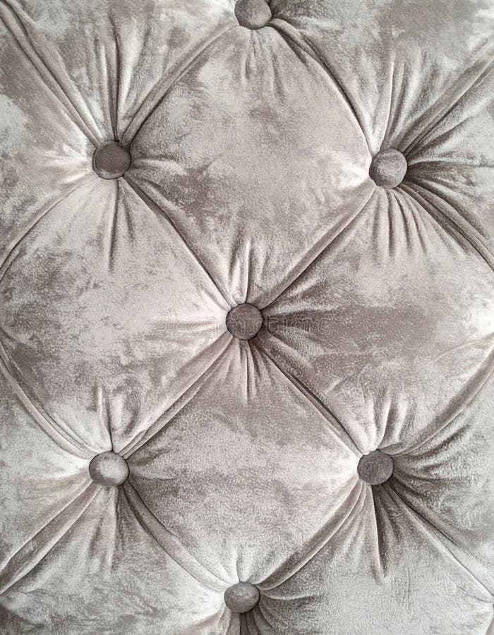 Gray Button Tufted Velvet Texture Fabric Upholstery Close Up and ...