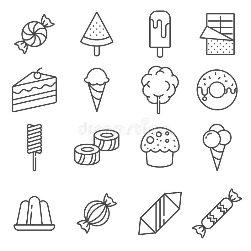 Vector Set of Outline Fruit Icons Isolated Stock Illustration ... Vector Set of Outline Fruit Icons Isolated Stock Illustration ...