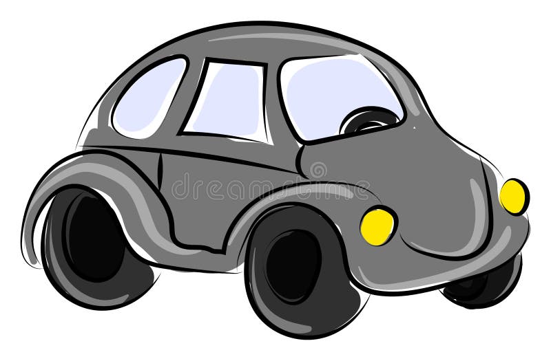 Gray Car, Illustration, Vector Stock Vector - Illustration of simple ...