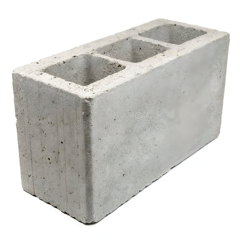 Gray Cement Cinder Block stock illustration. Illustration of heavy ...