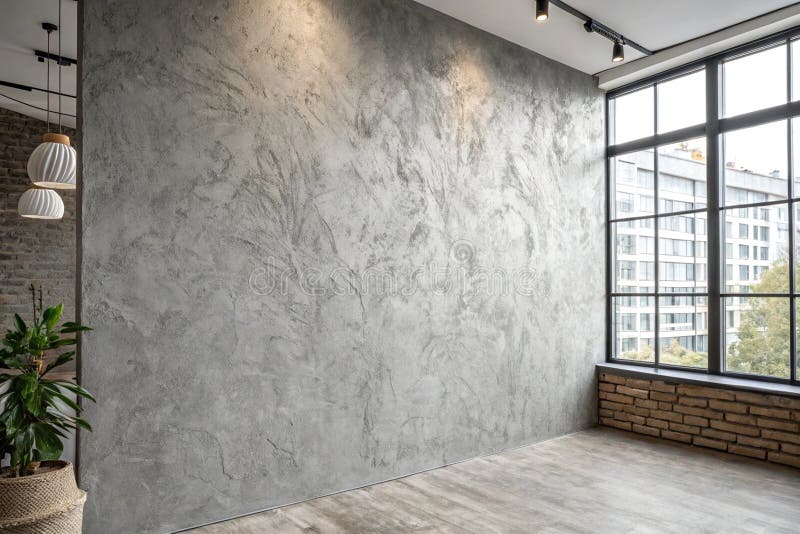 Gray Cement Wall Plaster Texture for Loft Interior Stock Illustration ...