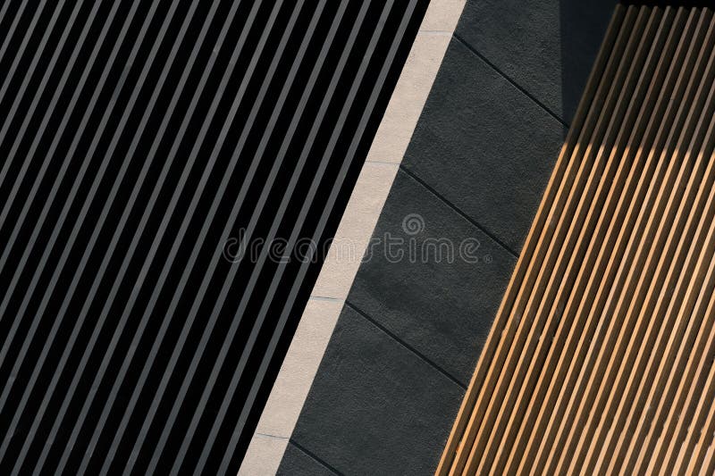 Gray Cement and Wood Panel in Detail of Architecture Background Stock ...