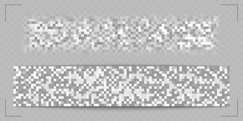 Gray Censor Bars with Pixelated Squares Stock Vector - Illustration of ...