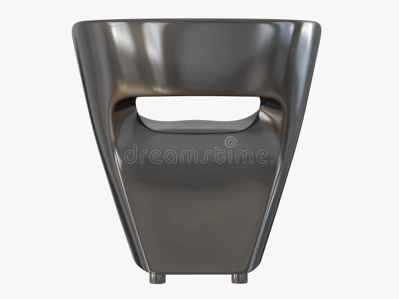 Gray Chair Top View 3d Rendering on a White Background Stock ...