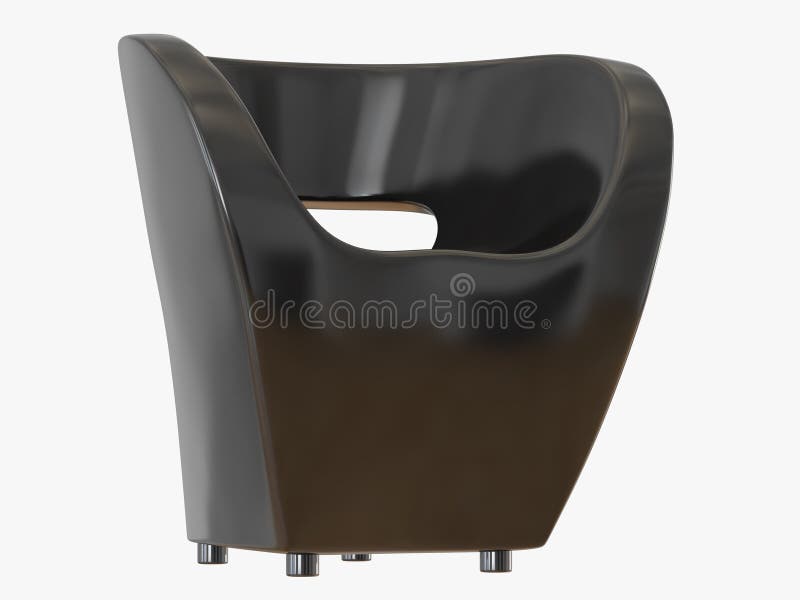 Gray Chair Top View 3d Rendering on a White Background Stock ...
