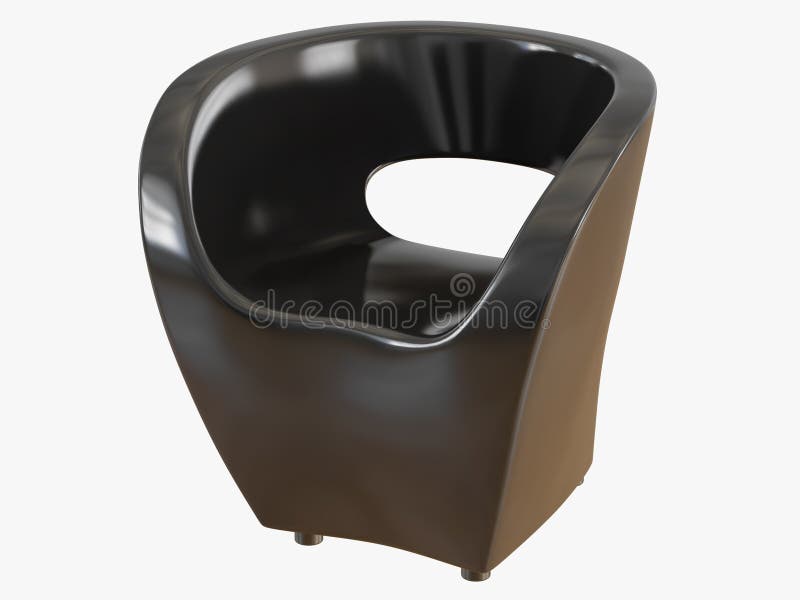 Gray Chair Top View 3d Rendering on a White Background Stock ...