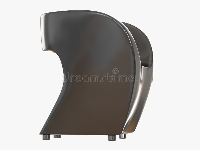 Gray Chair Top View 3d Rendering on a White Background Stock ...