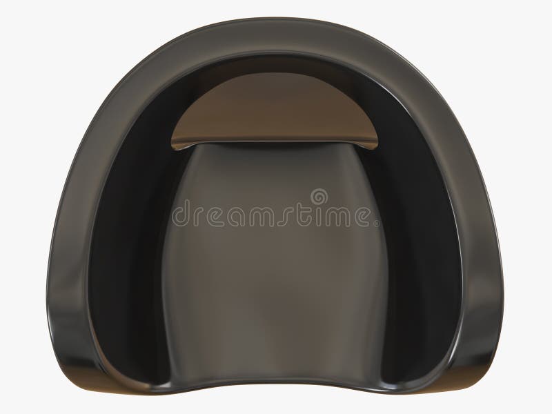 Gray Chair Top View 3d Rendering on a White Background Stock ...