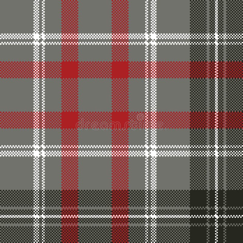 Gray Check Fabric Texture Seamless Pattern Stock Vector - Illustration ...
