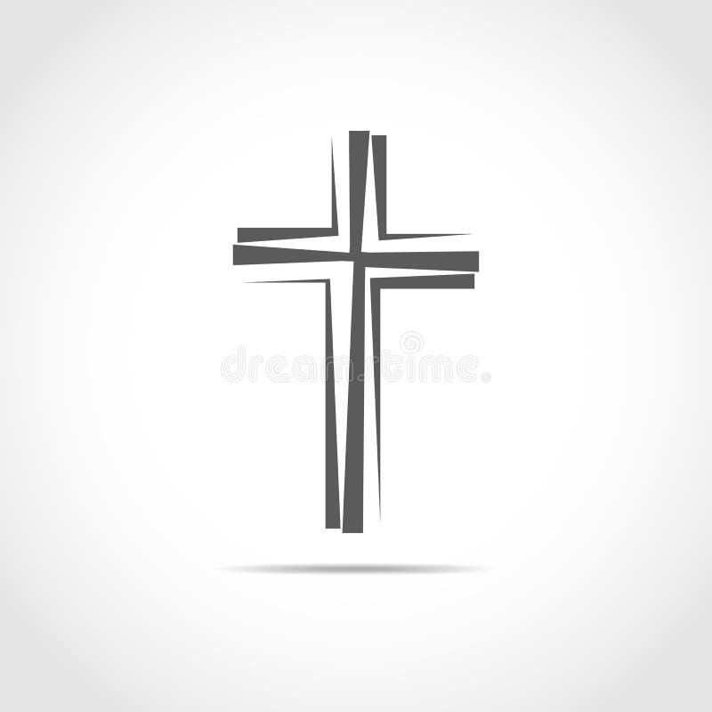 Gray Christian Cross Icon. Vector Illustration. Stock Illustration ... Gray Christian Cross Icon. Vector Illustration. Stock Illustration ...
