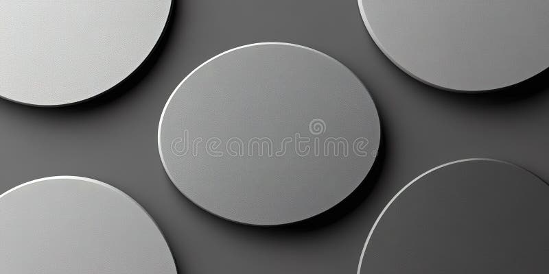 Gray Circular Shapes Arranged on a Dark Surface Highlighting ...