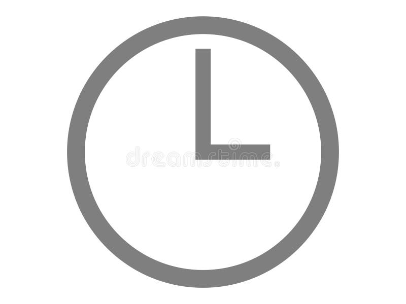 Gray clock icon stock vector. Illustration of accurate - 343691217