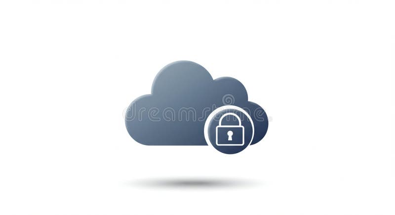 Gray Cloud Icon with the Appearance of Shadow, Representing Cloud ...