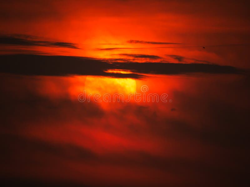 Gray Cloud Obscure the Yellow Sun Shining Stock Photo - Image of light ...