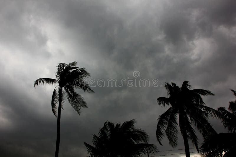 Gray Sky before Typhoon or Hurricane or Tornado Big Storm Come. Stock ...