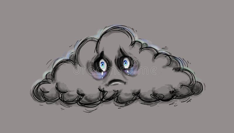 Dark Clouds and Bad Luck Illustration Stock Illustration - Illustration ...