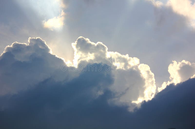 Gray Clouds Obscured the Sky As the Sun Shone Brightly Abstract Cloud Shape Pattern Nature ...