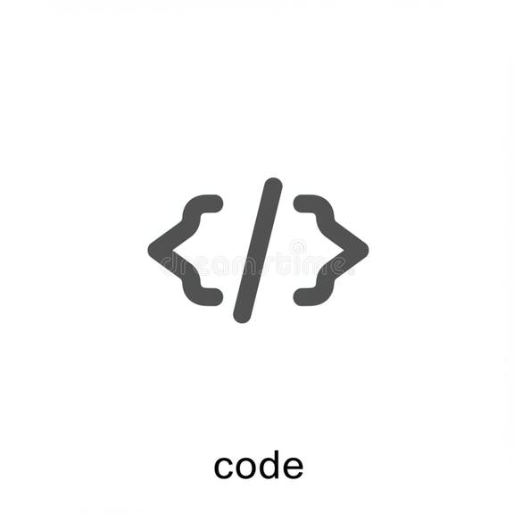 Gray Code Symbol Icon Featuring a Pair of Angle Brackets Surrounding a ...