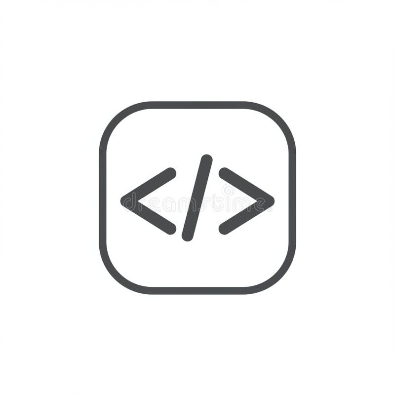 Gray Coding Symbol Featuring a Pair of Angled Brackets ( ) Surrounding a Forward Stock ...