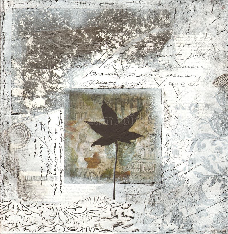 Gray collage artwork stock illustration. Illustration of grunge - 3928920