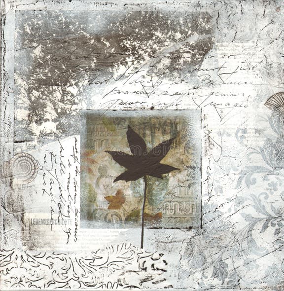 Gray collage artwork stock illustration. Illustration of grunge - 3928920