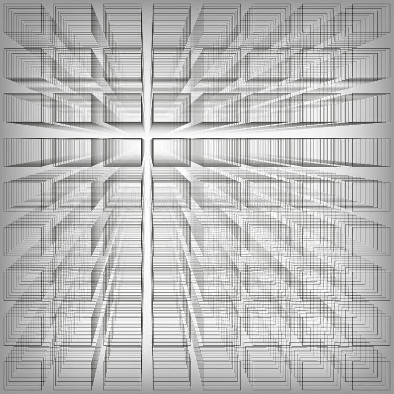 Gray Color Abstract Infinity Background, 3d Structure with Rectangles ...