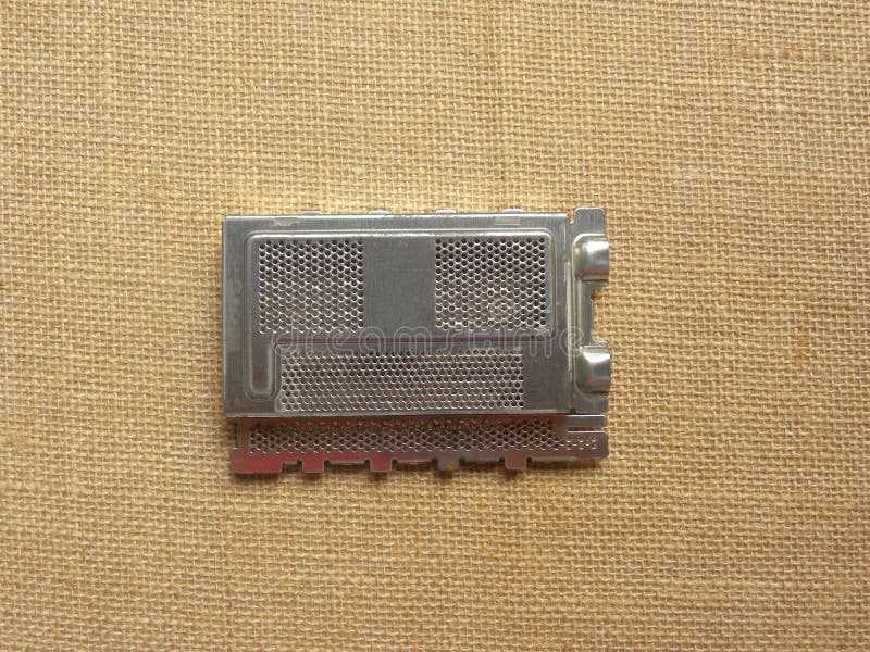 CPU cover stock image. Image of silver, integrated, shield - 187190099