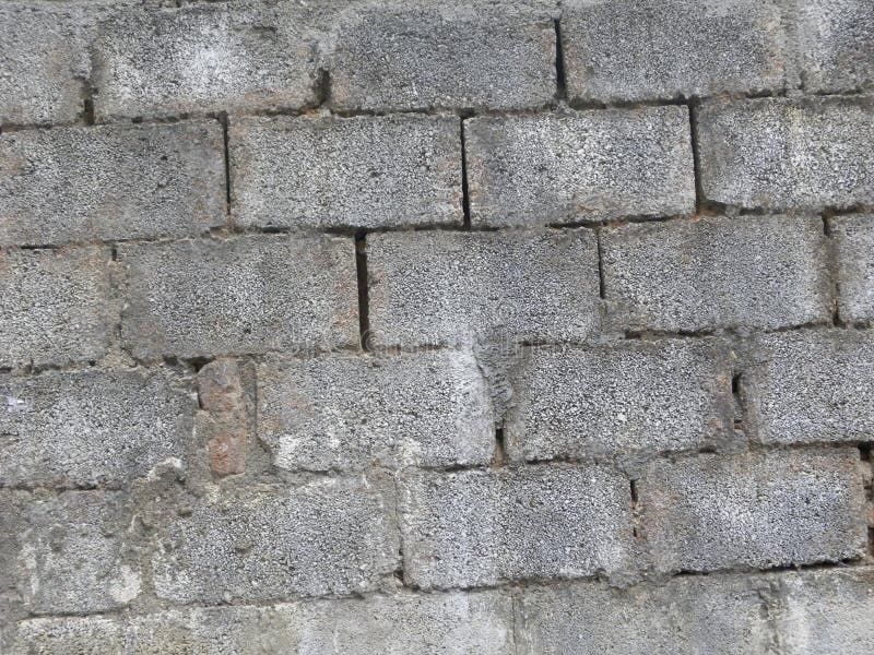 Gray Color Bricks Concrete Wall Background Stock Photo - Image of ...
