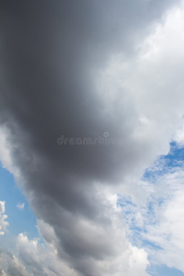 Gray Color Clouds Partly Cover the Sky Stock Image - Image of ozone ...